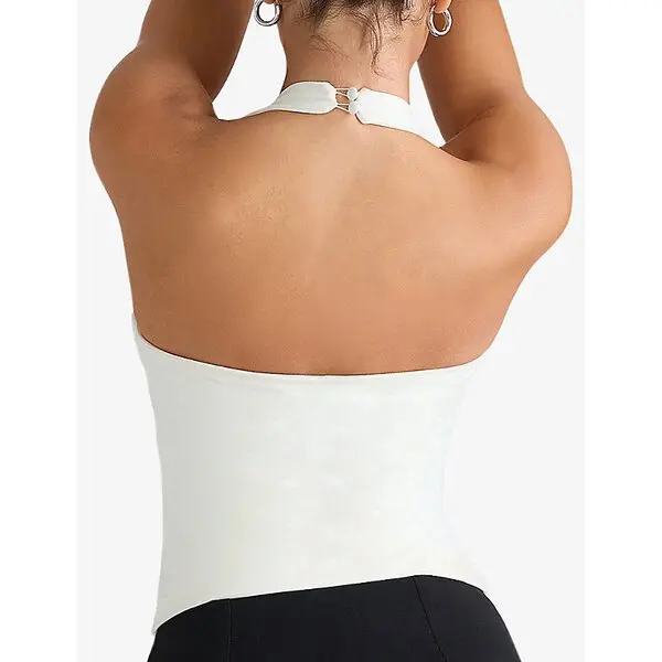 House Of Cb Contour Halter Top - White