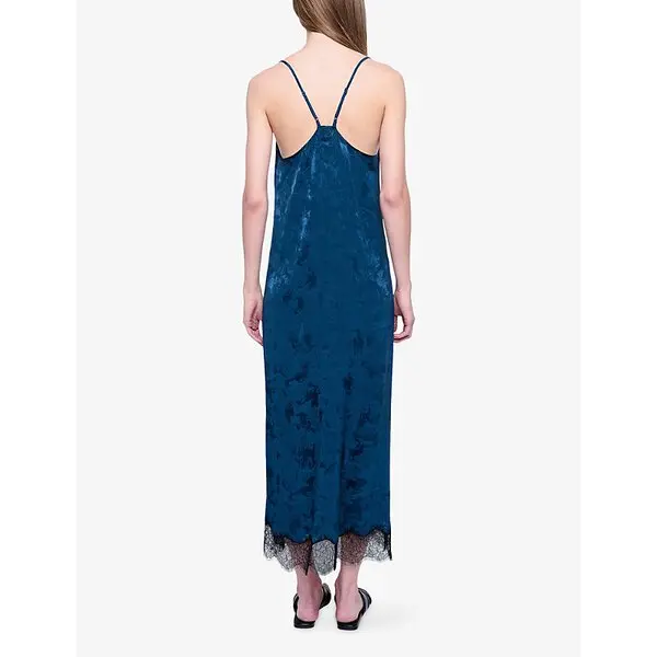 Zadig&Voltaire Respa Jacquard-print Silk Cami Maxi Dress