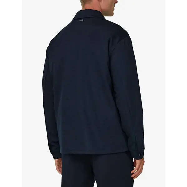 Boggi Milano Zipped Patch-pocket Wool Jacket