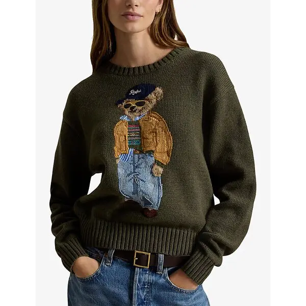 Polo Ralph Lauren Embroidered Bear Cotton Jumper