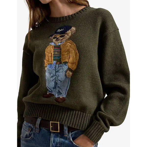 Polo Ralph Lauren Embroidered Bear Cotton Jumper