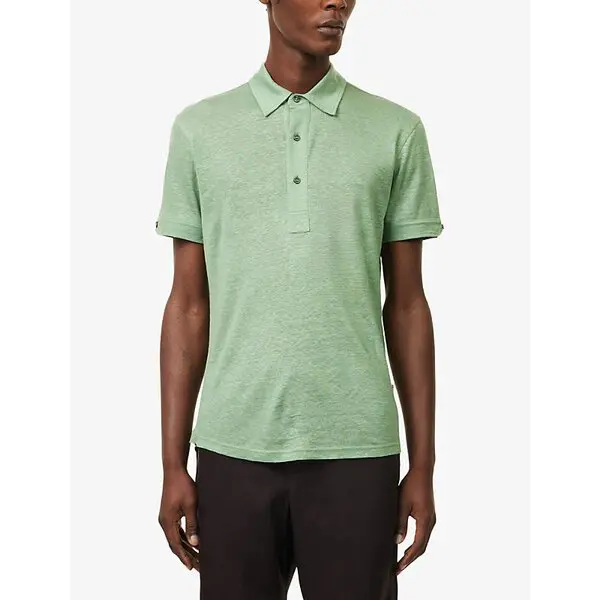 Orlebar Brown Sebastian Short-sleeve Linen Polo Shirt