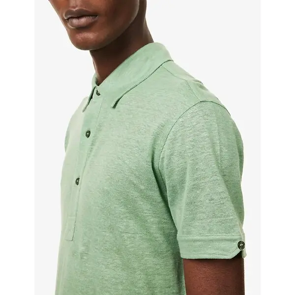 Orlebar Brown Sebastian Short-sleeve Linen Polo Shirt