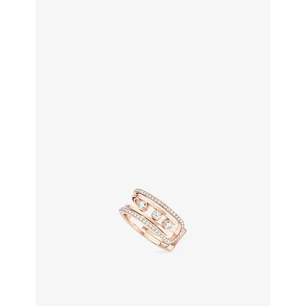 Messika Move 10th 18ct Gold And 0.79ct Diamond Ring - Pink