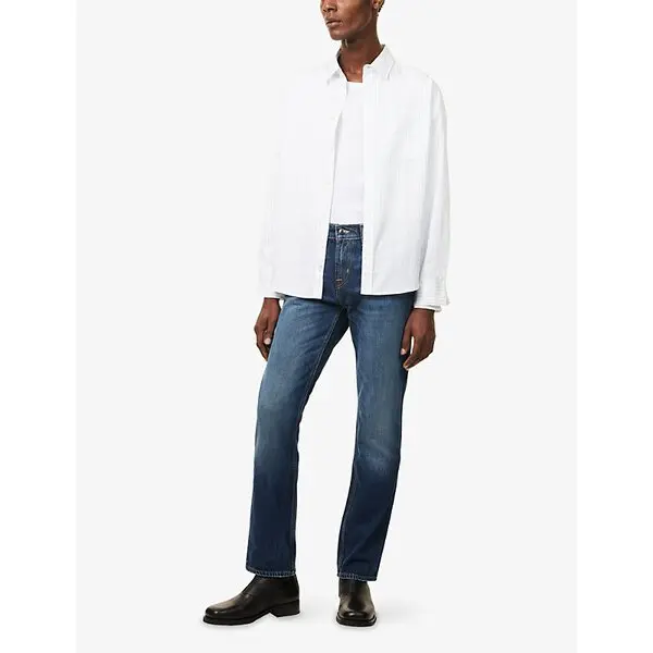 7 For All Mankind The Straight Mid-rise Denim Jeans