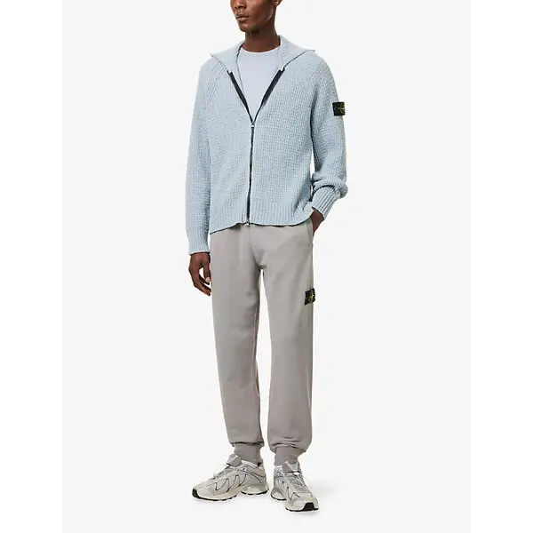 Stone Island Logo-patch Tapered Cotton Jogging Bottoms