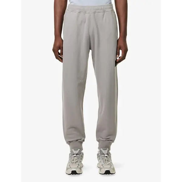 Stone Island Logo-patch Tapered Cotton Jogging Bottoms