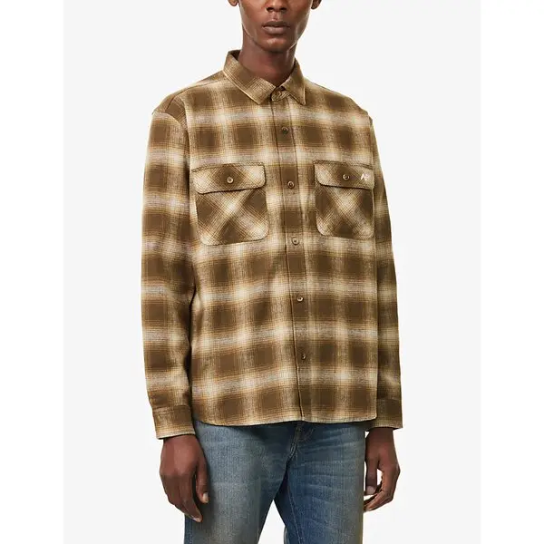 AUSTIN POST Frontier Work Cotton And Linen Blend Shirt