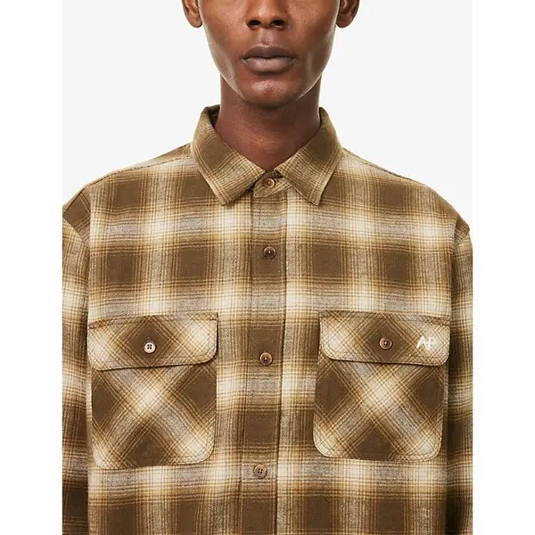 AUSTIN POST Frontier Work Cotton And Linen Blend Shirt
