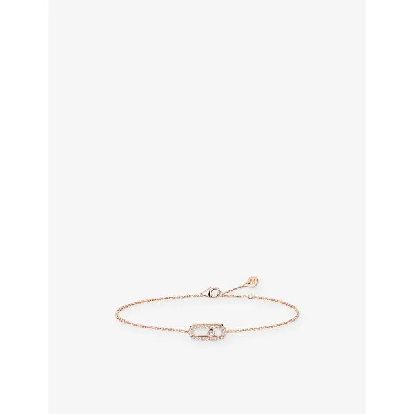 Messika Move Uno Pave Diamond Bracelet - Pink