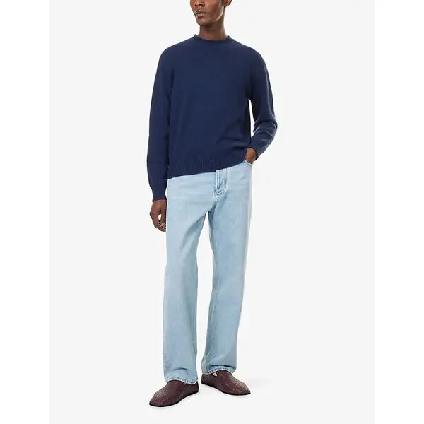 Bottega Veneta Bleached Wide-leg Denim Jeans