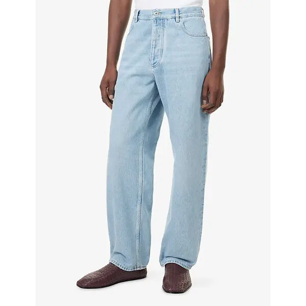 Bottega Veneta Bleached Wide-leg Denim Jeans