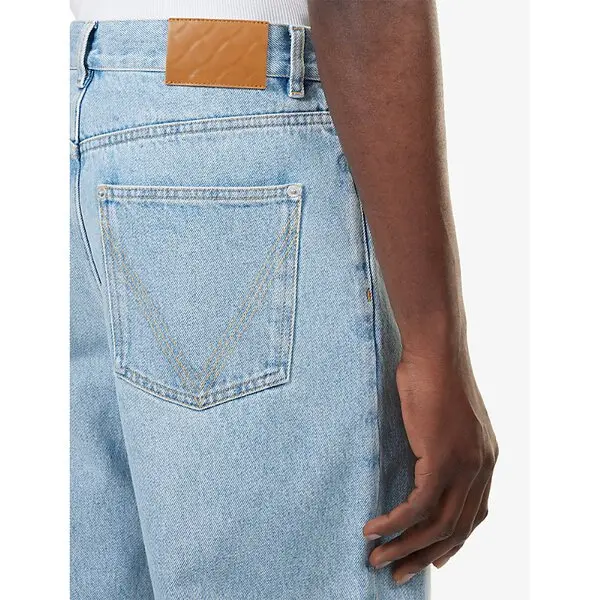 Bottega Veneta Bleached Wide-leg Denim Jeans