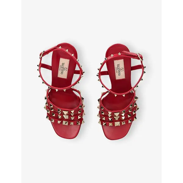 Valentino Garavani Rockstud Leather Heeled Sandals