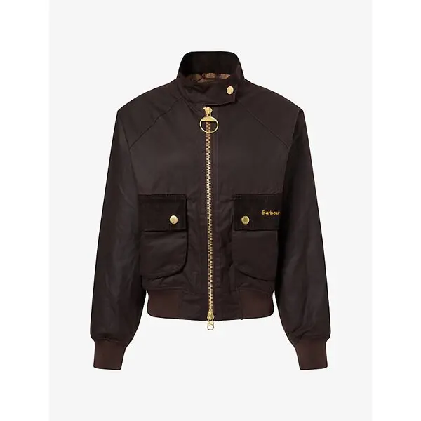 Barbour Ivybridge Logo-embroidered Waxed Cotton Jacket