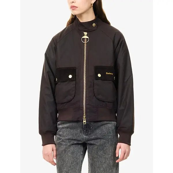 Barbour Ivybridge Logo-embroidered Waxed Cotton Jacket