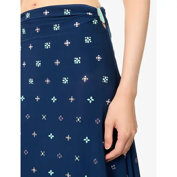 Rabanne Embellished Jersey Maxi Skirt