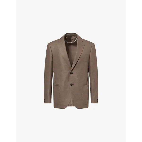 Corneliani Single-breasted Notch-lapel Virgin-wool Jacket