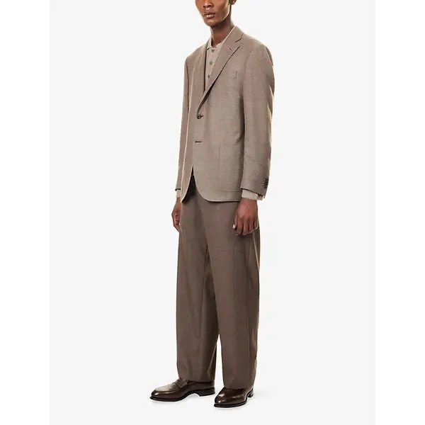 Corneliani Single-breasted Notch-lapel Virgin-wool Jacket