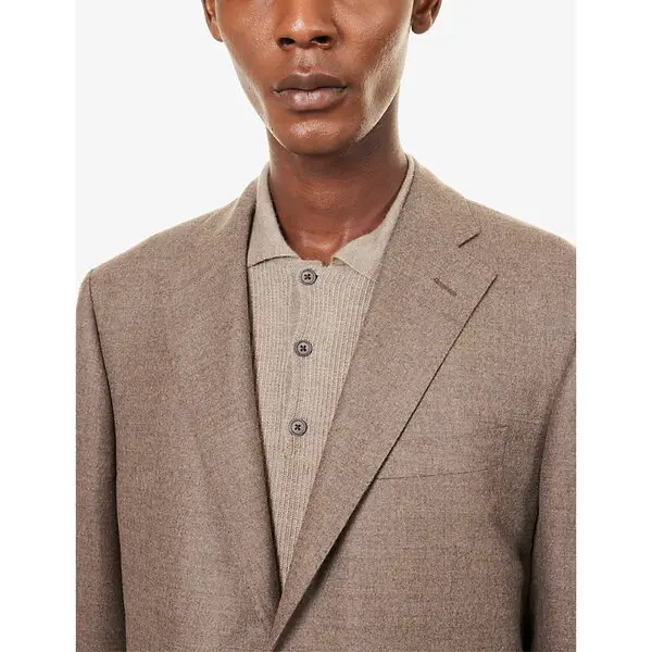 Corneliani Single-breasted Notch-lapel Virgin-wool Jacket