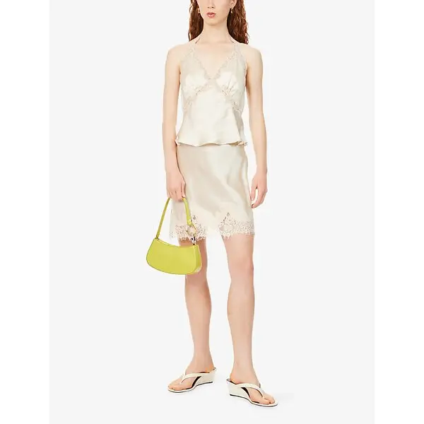 REFORMATION Monica Halterneck Silk Top
