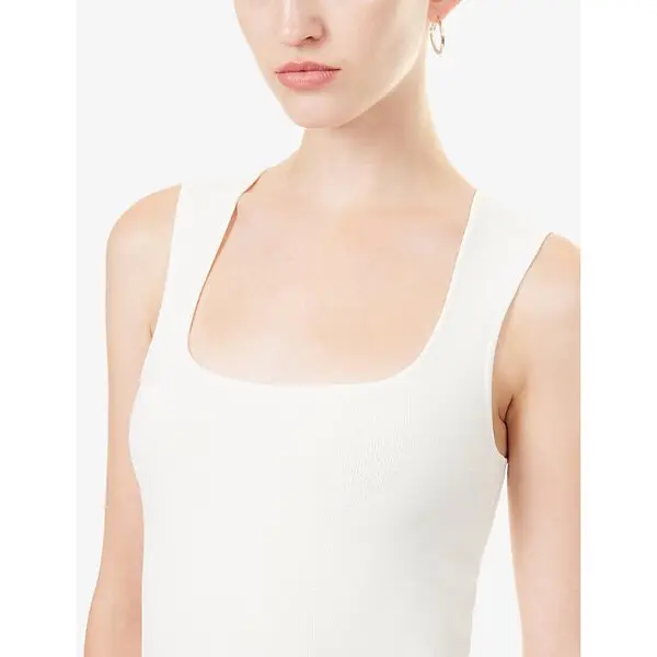 ROHE FRAMES Square Neck Knitted Bustier Top