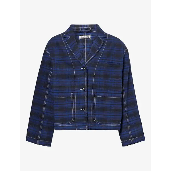 STORY MFG. Checked Cotton Jacket - Solar Check