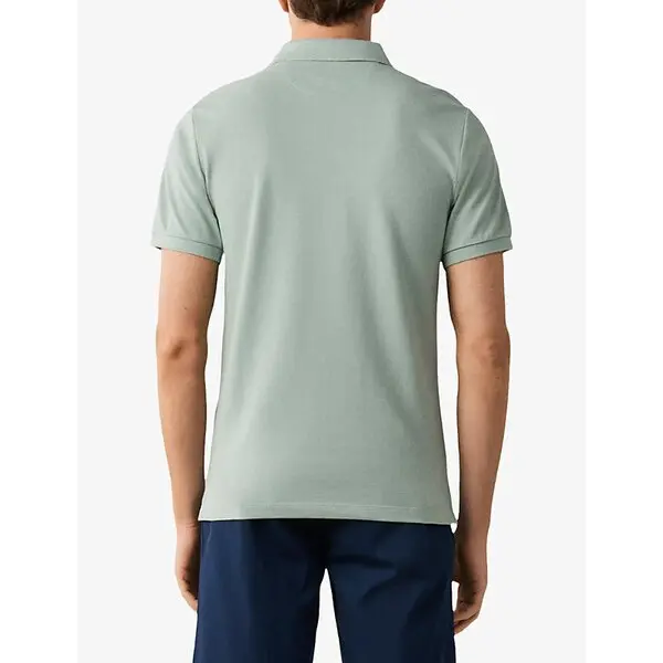HACKETT Logo-embroidered Short-sleeve Cotton Polo