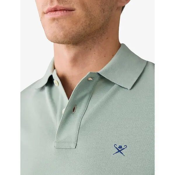 HACKETT Logo-embroidered Short-sleeve Cotton Polo