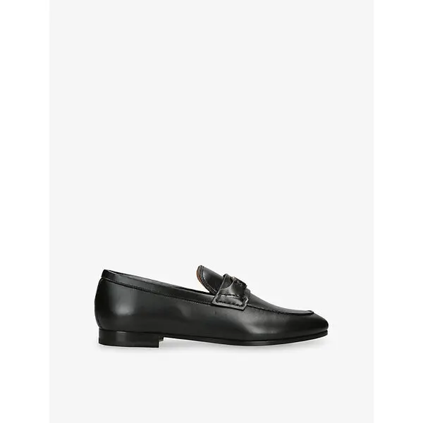 Valentino Garavani Vlogo Leather Loafers - Black
