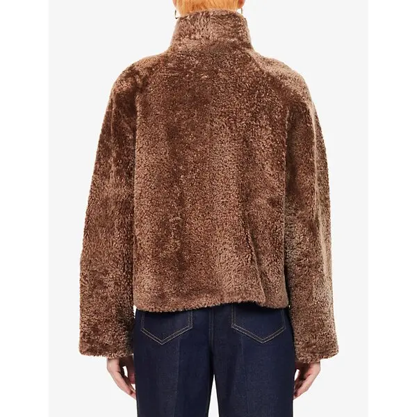 ARMA Arianna Funnel-neck Shearling Jacket