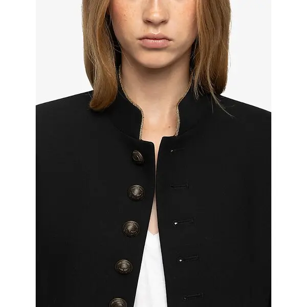 Zadig&Voltaire Vallo Officer Collar Stretch Woven Blazer
