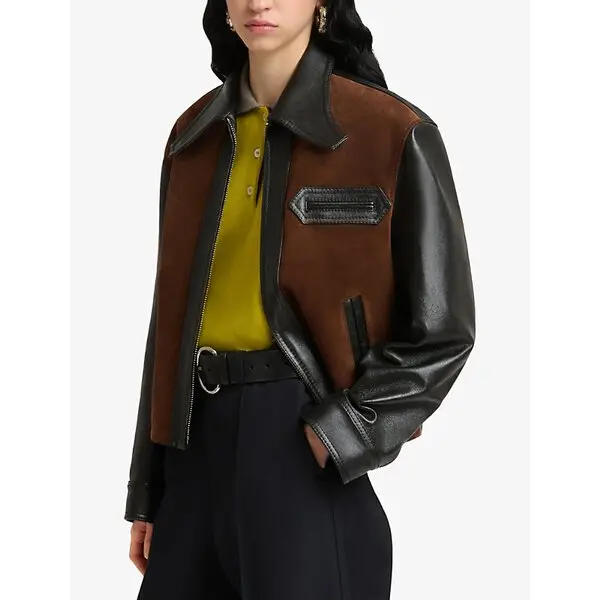 Marni Contrast Suede And Leather Jacket