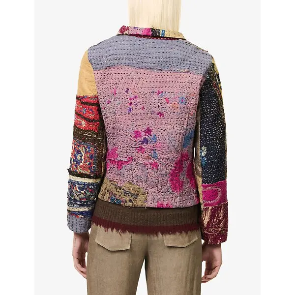By Walid Patchwork Woven Jacket