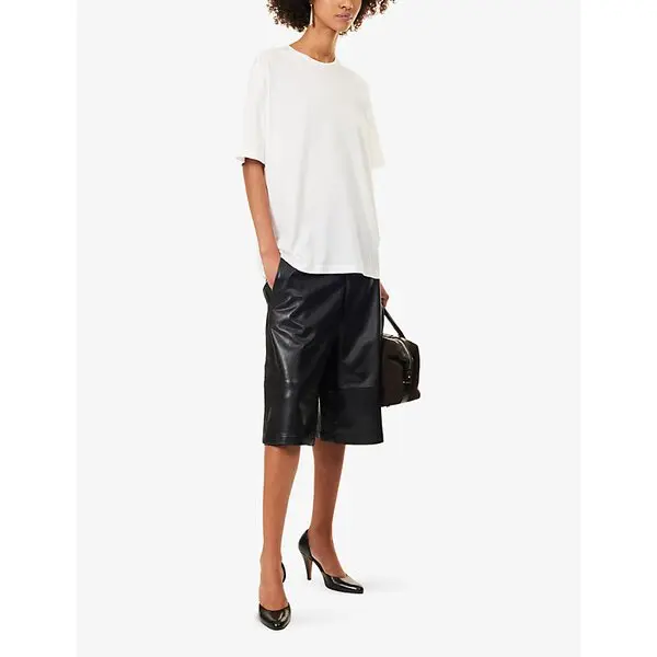 THE FRANKIE SHOP Harper Cotton-jersey T-shirt - Off White
