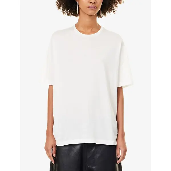 THE FRANKIE SHOP Harper Cotton-jersey T-shirt - Off White