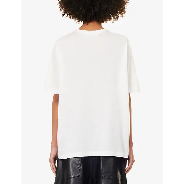 THE FRANKIE SHOP Harper Cotton-jersey T-shirt - Off White