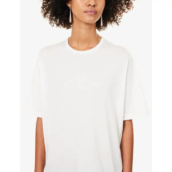THE FRANKIE SHOP Harper Cotton-jersey T-shirt - Off White