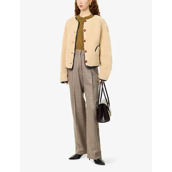 BLAZÉ MILANO Shearling Bolero Jacket - Camel