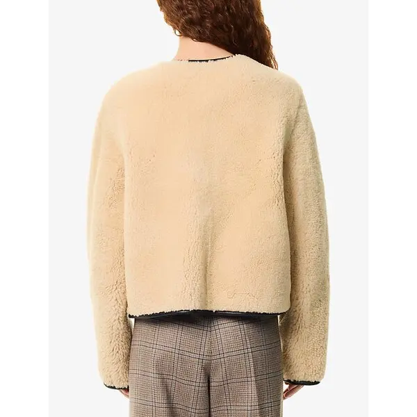 BLAZÉ MILANO Shearling Bolero Jacket - Camel