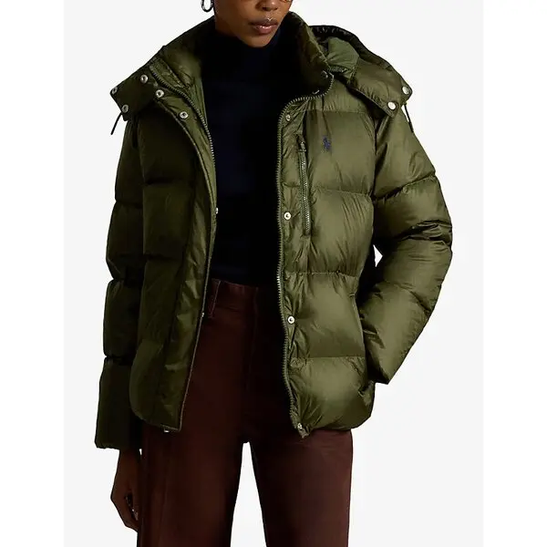 Polo Ralph Lauren Brand-embroidered Padded Shell-down Coat