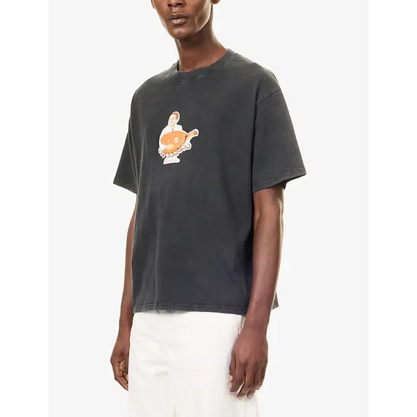 NOT BORING Abdo On Oud Graphic-print Cotton T-shirt