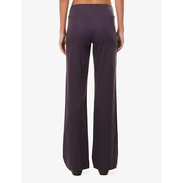 PEACHY DEN Twiggy Straight-leg Stretch-cotton Trousers