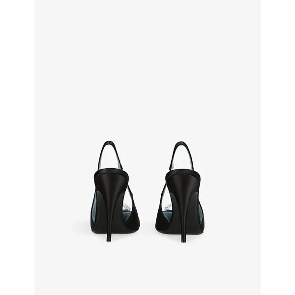 Valentino Garavani Coœur Royal 100 Slingback Satin Heels