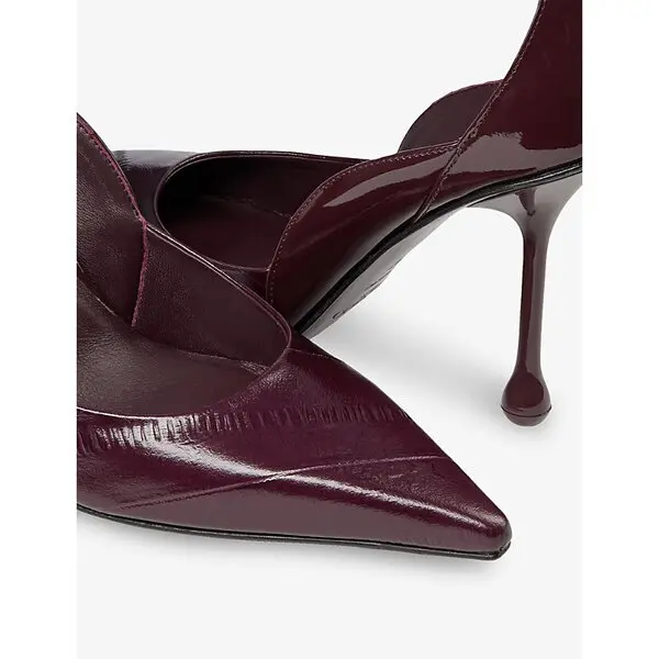 JIMMY CHOO Quinci 95 Embossed Leather Heels