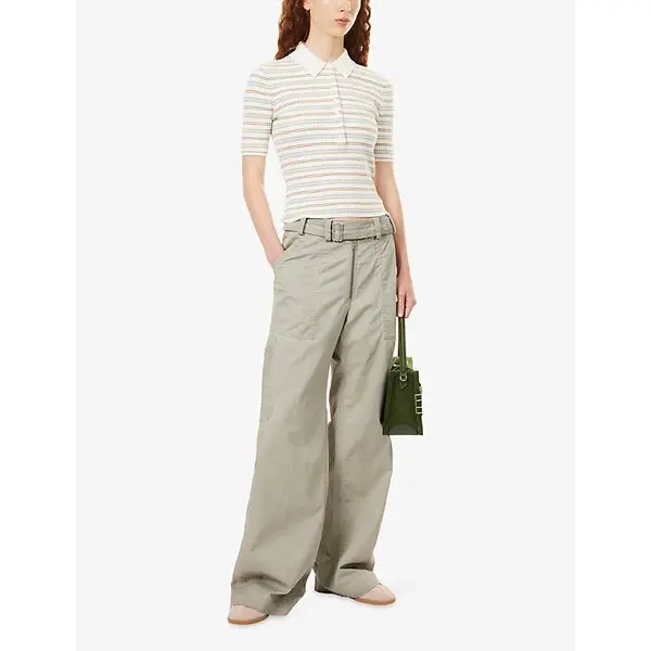 Paige Summit Stripe Knit Polo Top