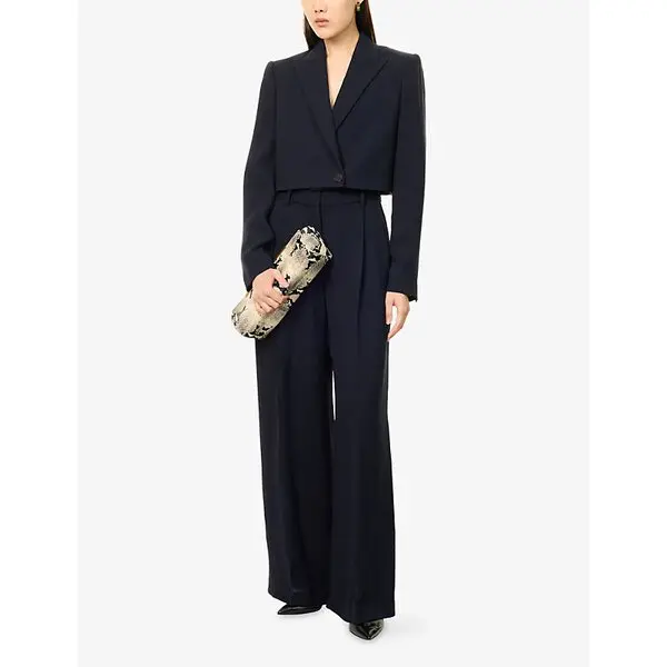 Galvan Wide-leg Pleated Trousers