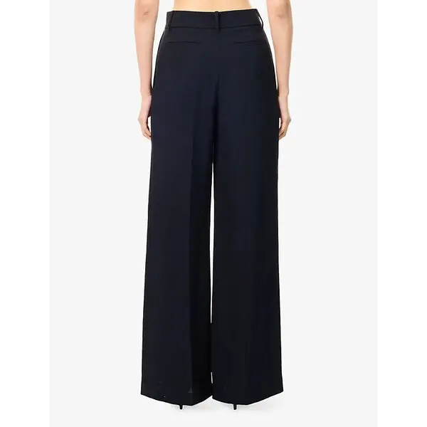 Galvan Wide-leg Pleated Trousers