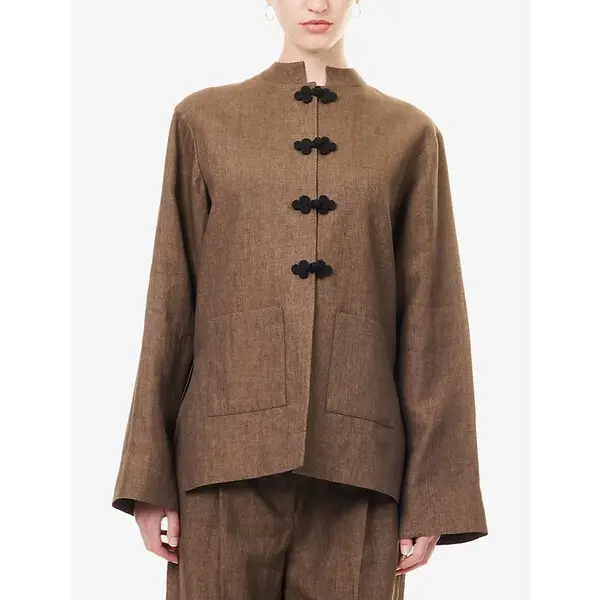 ROHE FRAMES Pankou Knotted Linen Jacket