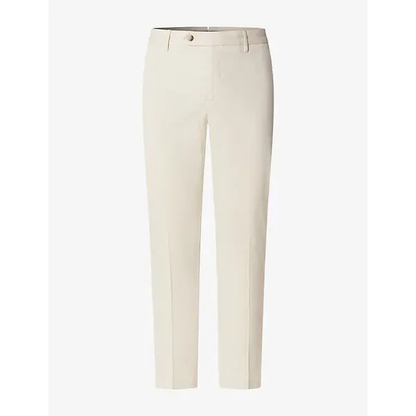HACKETT Kensington Ribbed Slim-fit Stretch-cotton Chinos